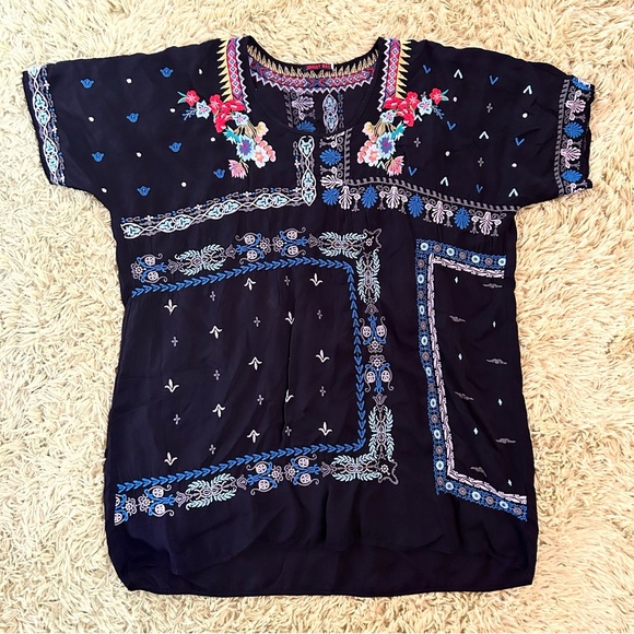 Johnny Was | Tops | Johnny Was Boho Style Embroidered Blouse Xxl | Poshmark